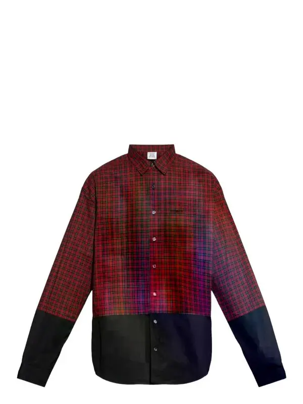 Vetements Splitted Cotton Shirt - Red