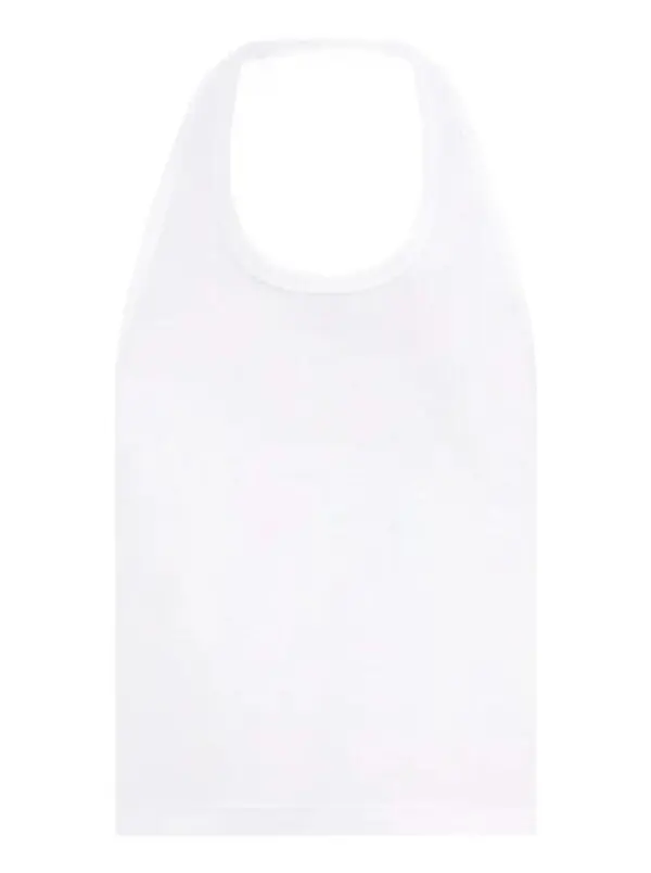 Vetements Halter Cotton Tank Top - White