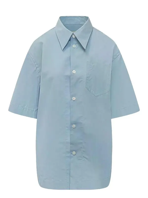 Ami Button Pocket Shirt - Blue