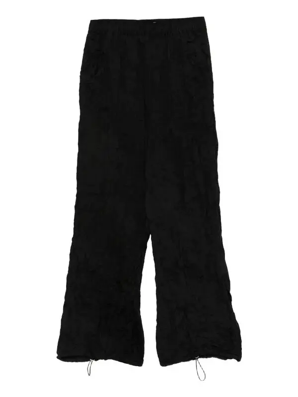 GONGDID DESIGN Textured Wide-leg Trousers - Black