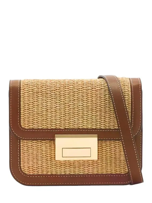 LOEFFLER RANDALL Woven-panel Cross-body Bag - Brown