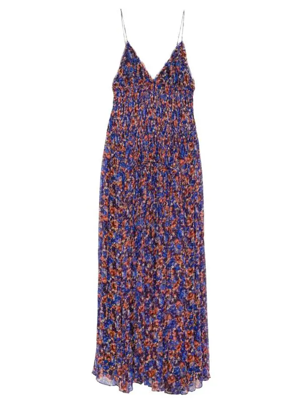 Ulla Johnson Atrani V-neck Gown - Blue