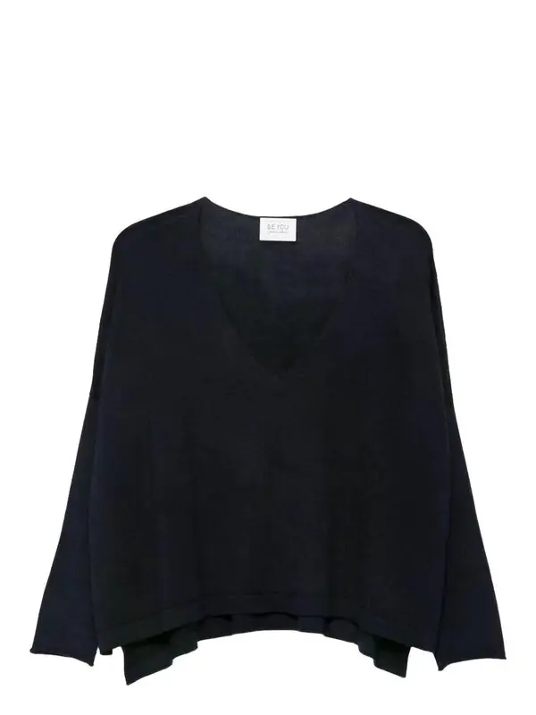 BEYOU V-neck Sweater - Blue