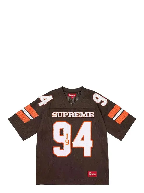 Supreme Sequin Football Jersey T-shirt - Brown