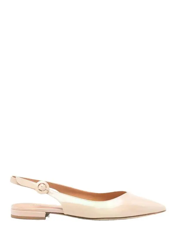 JULIE DEE Pointed Slingback Flat Pumps - Neutrals