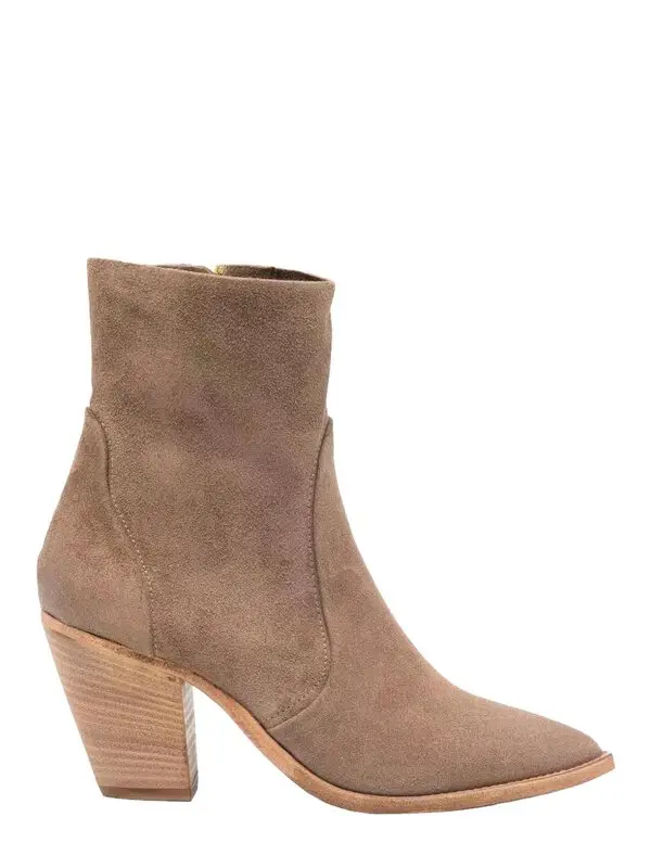 JULIE DEE Pointed Ankle Boots - Brown