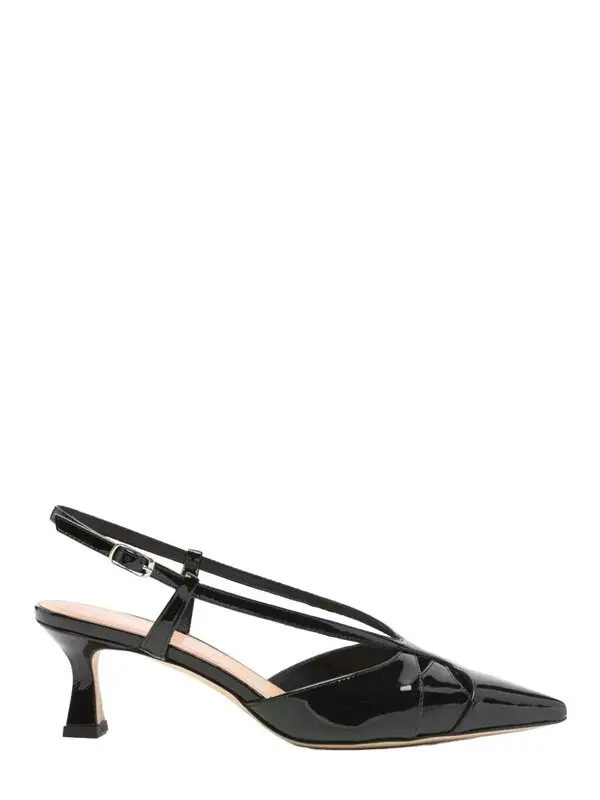 JULIE DEE Cut-out Slingback Heeled Pumps - Black