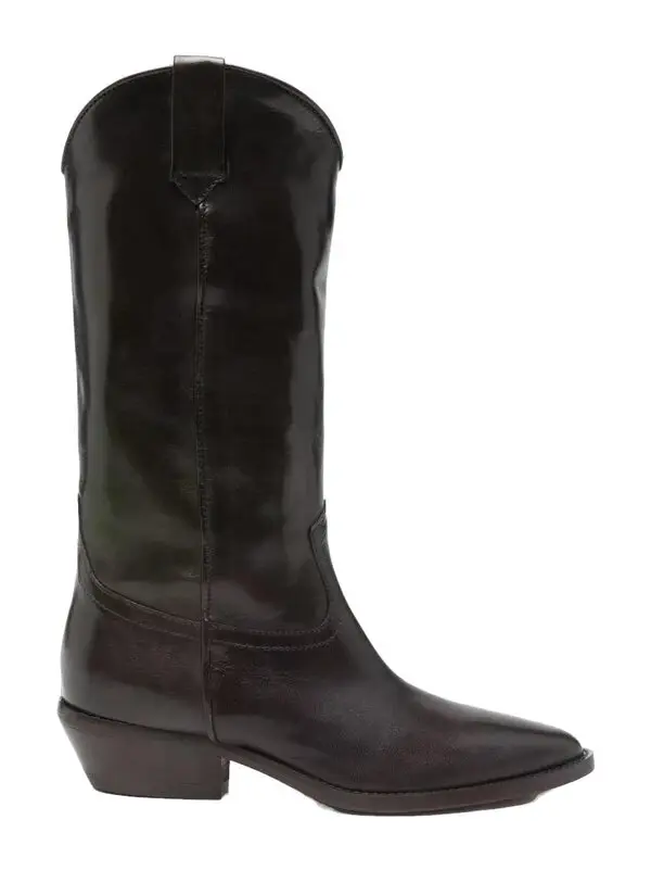 JULIE DEE Pointed Cowboy Boots - Brown