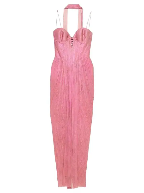 MARIA LUCIA HOHAN Draped Maxi Dress - Pink