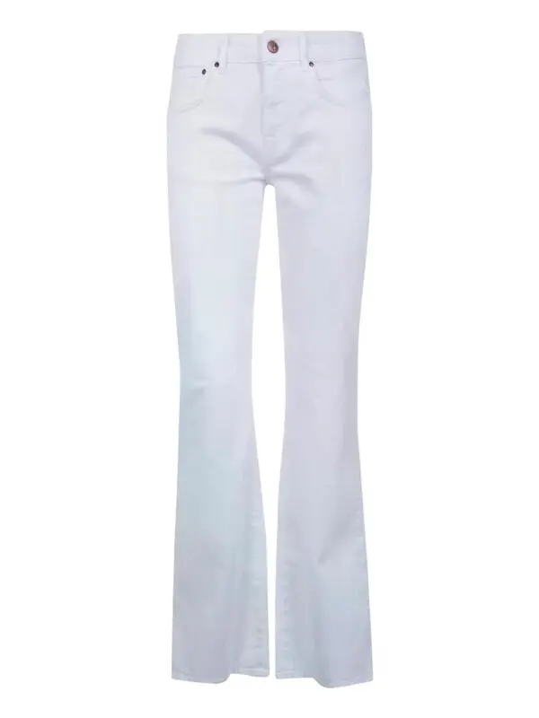 CIGALA'S Button-detailed Flared Jeans - White