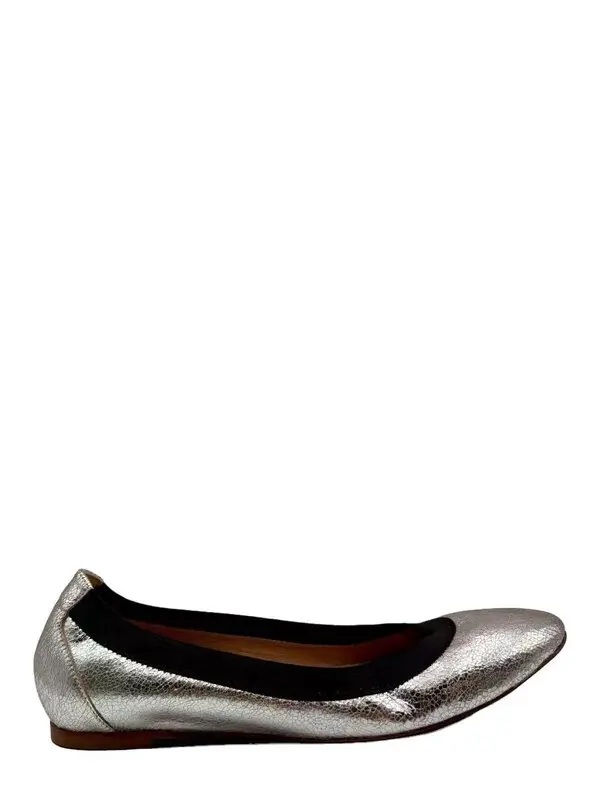 GUGLIELMO ROTTA Crinkled Ballet Flats - Silver