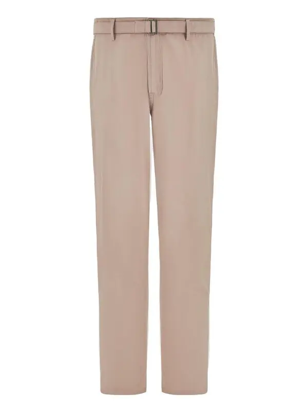 Canali Dune-colored Nuvola Tapered Fit Cotton Chinos - Beige