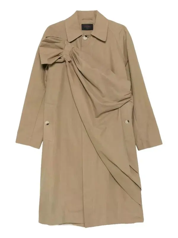 Simone Rocha Bow-detail Coat - Neutrals