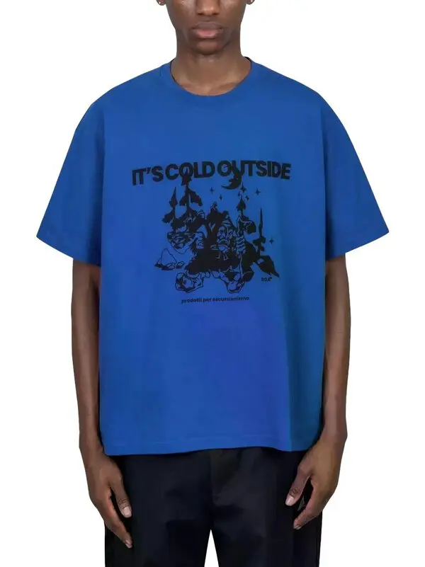 ROA Graphic-print T-shirt - Blue