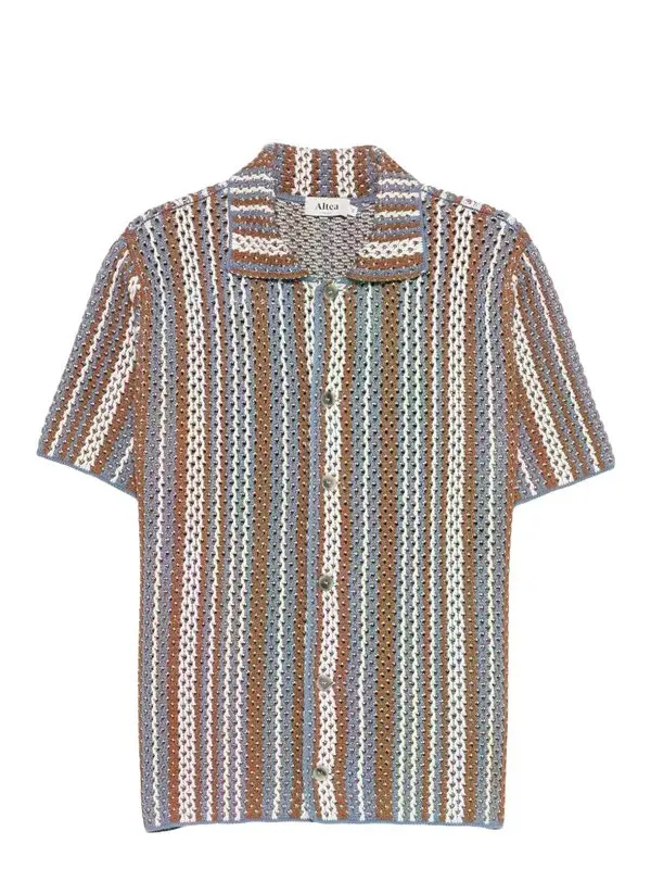 Altea Striped Buttoned Shirt - Blue