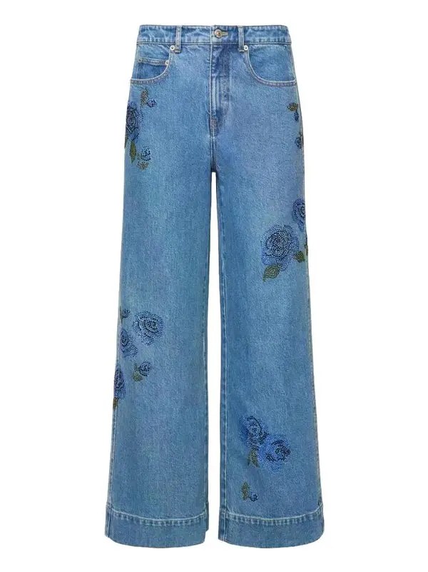 Cinq À Sept Betsy Wide Leg Jeans - Blue