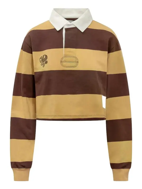 WOC Striped Liverpool Polo - Brown