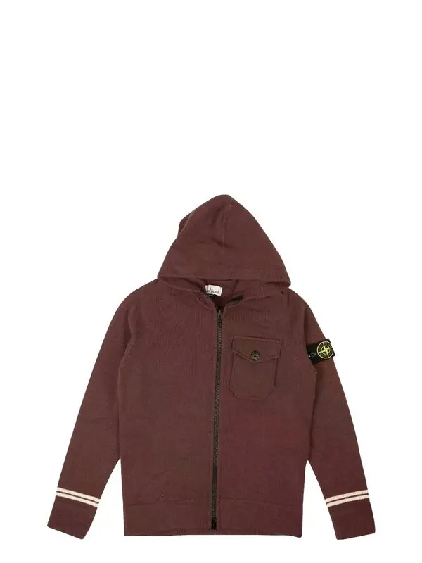 Stone Island Zip-up Hoodie - Brown