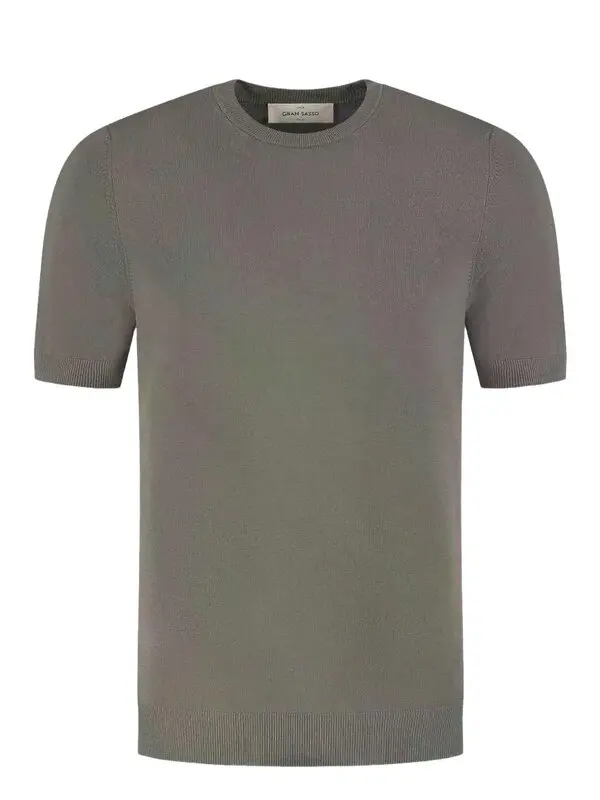 GRAN SASSO Ribbed T-shirt - Brown