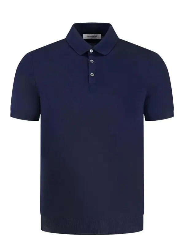 GRAN SASSO Buttoned Polo Shirt - Blue