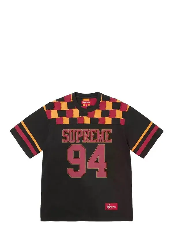 Supreme Patchwork Yoke Football T-shirt - Black