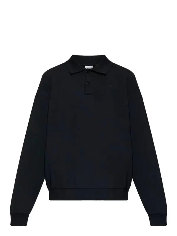 Vetements Long-sleeve Buttoned Polo Shirt - Black