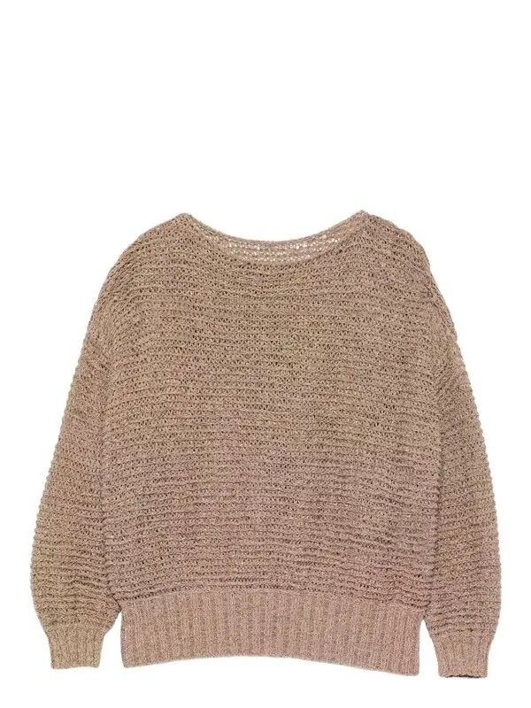BASE Knitted Pullover Sweater - Brown