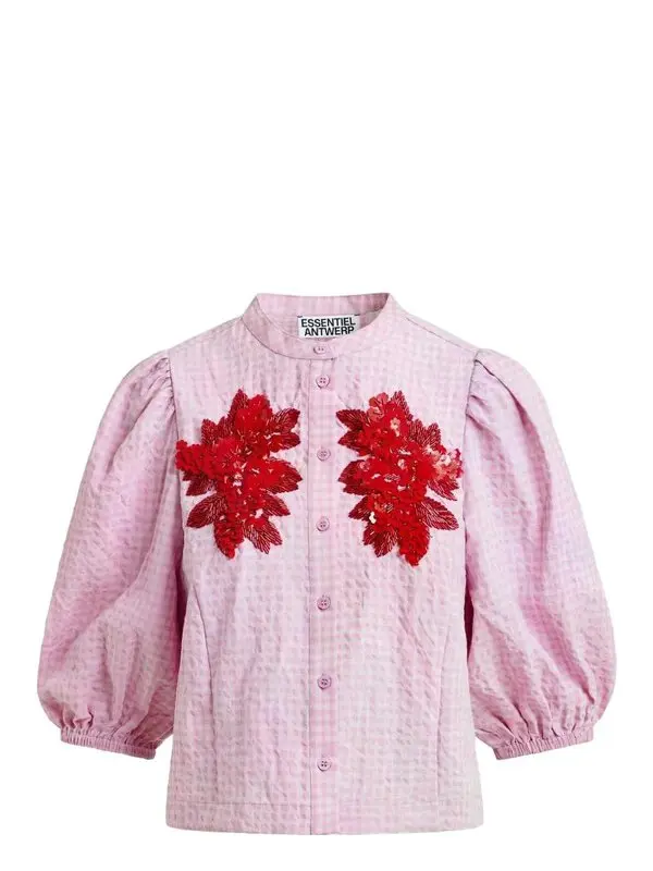 Essentiel Antwerp Floral-pattern Puffed-sleeve Shirt - Pink