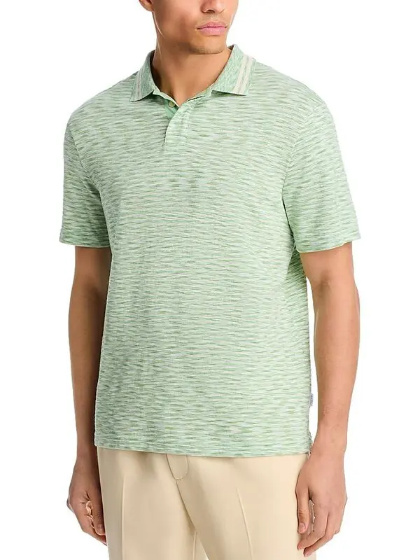 Paul Smith Abstract Stripe Polo Shirt - Green