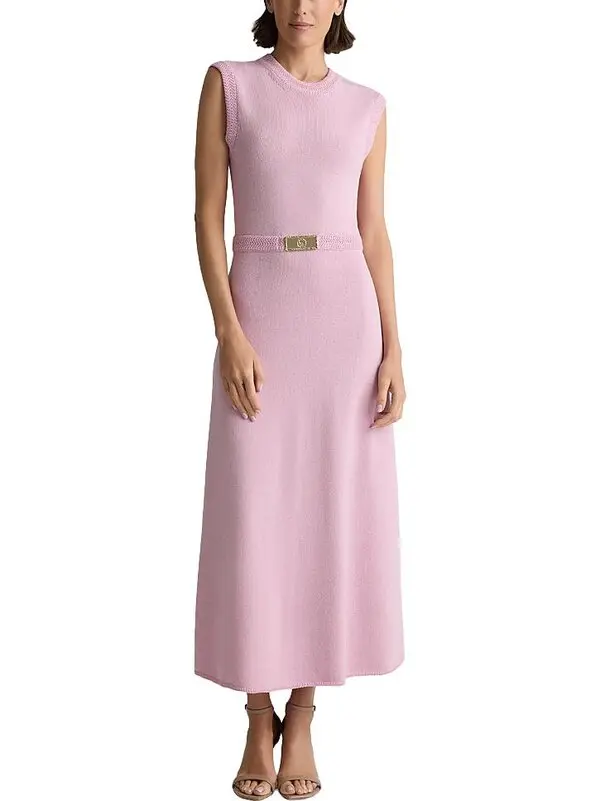 St. John Legacy Crepe Knit Dress - Peony