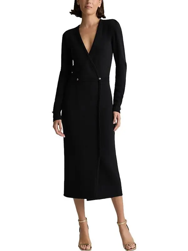 St. John Legacy Crepe Knit Dress - Black