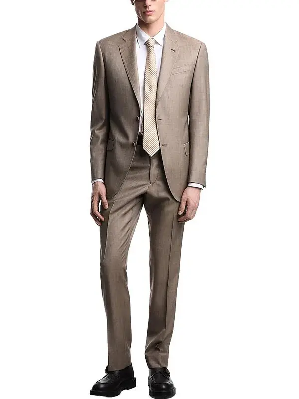 Emporio Armani G Line Regular Fit Wool Suit - Tan