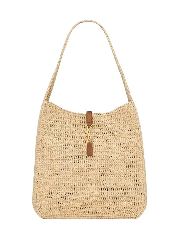 Saint Laurent Le 5 A 7 Supple Large Bag - Naturel And Brick