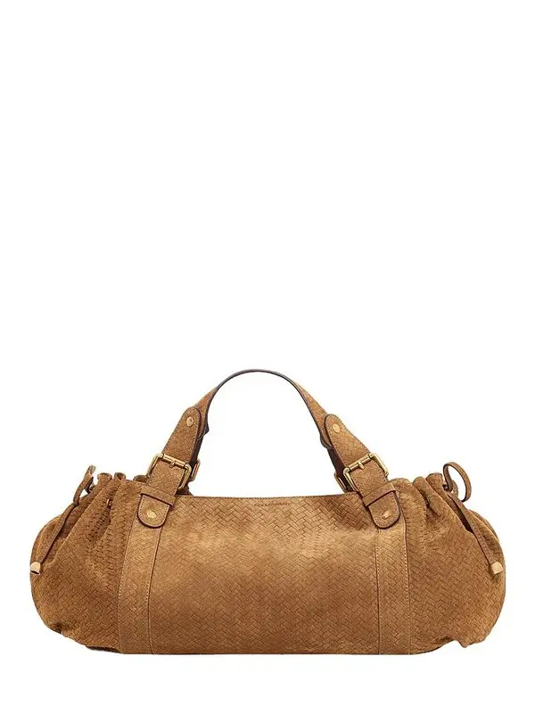 Gerard Darel 24h Suede Handbag - Amber