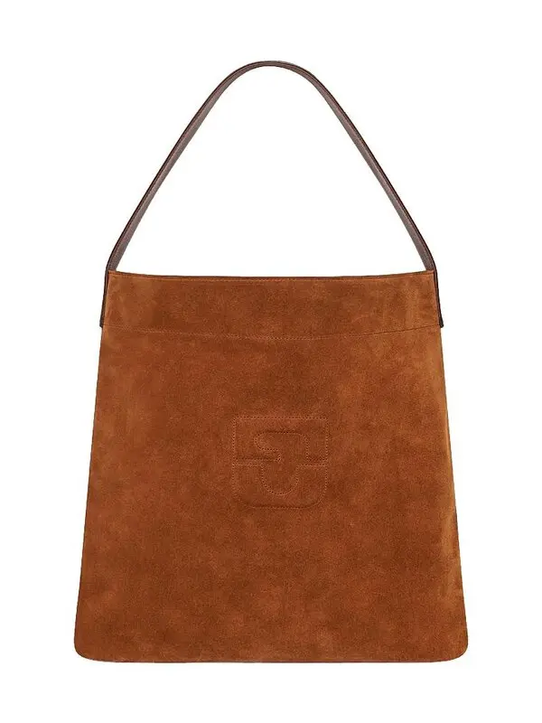 Gerard Darel Lady Suede Hobo Bag - Tan