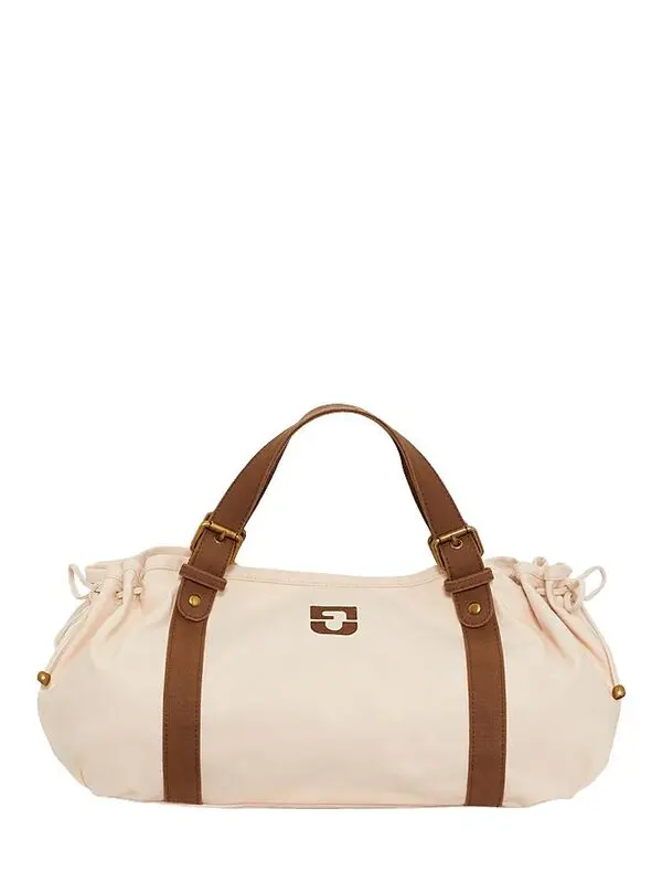 Gerard Darel 24h Canvas Handbag - Ecru/brown