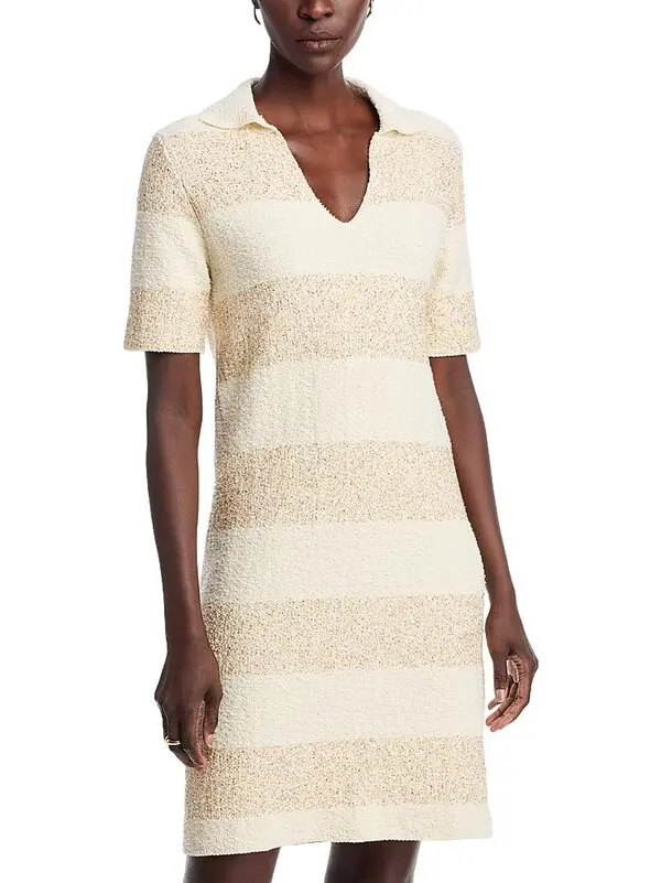 Fabiana Filippi Polo Collar Knit Dress - Beige Overflow