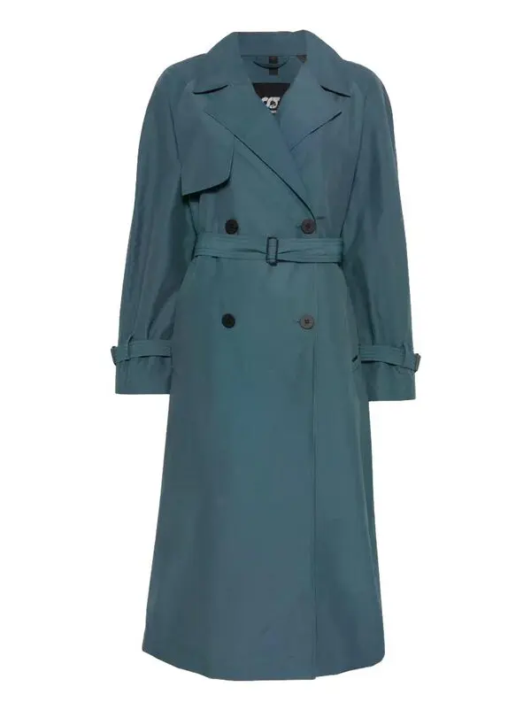 ALPHATAURI Belted Double-breasted Coat - Blue