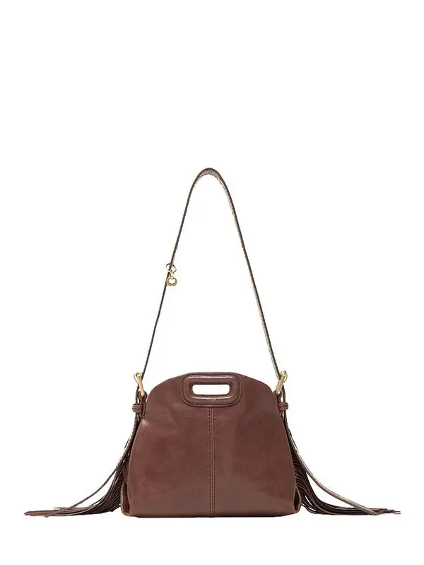 Maje Miss M Mini Leather Bag - Brown