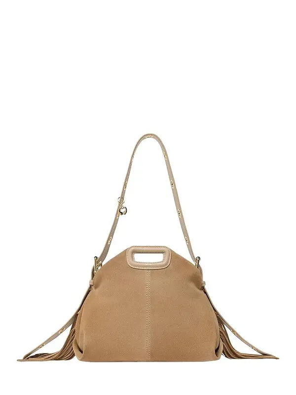 Maje Miss M Suede Bag - Cappucino