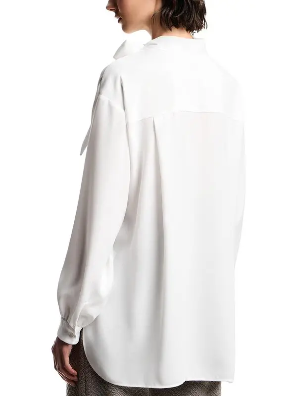 Emporio Armani Fluid Crepe Blouse - Warm White
