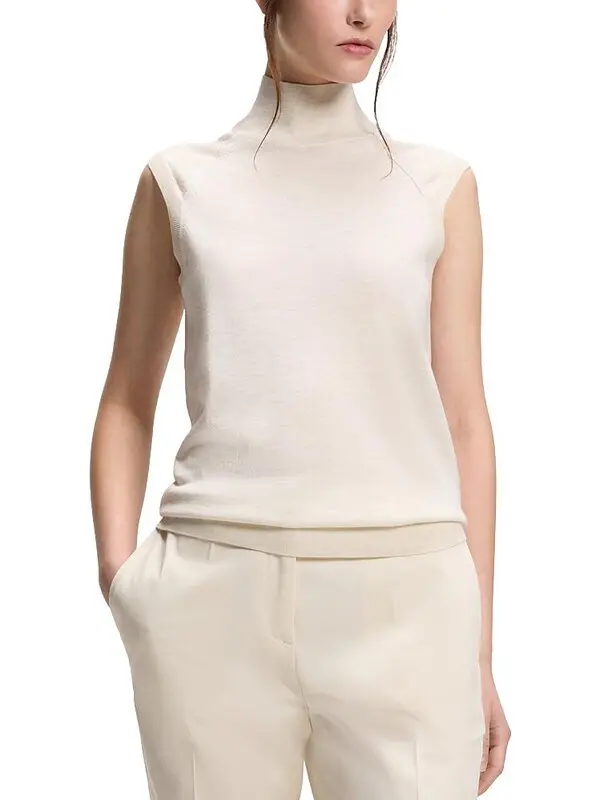 BOSS Fipini Sleeveless Sweater - Light Pumice