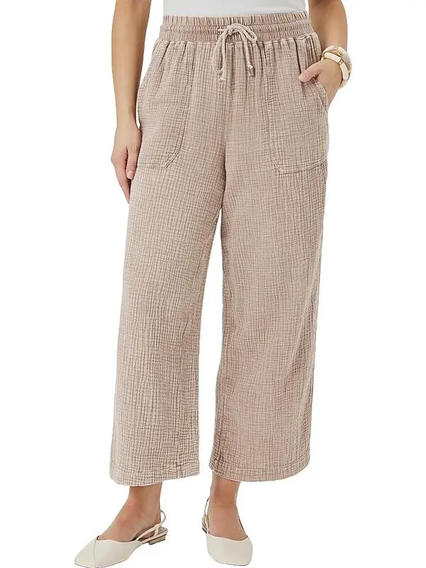 Splendid Ava Gauze Pants - Light Wicker
