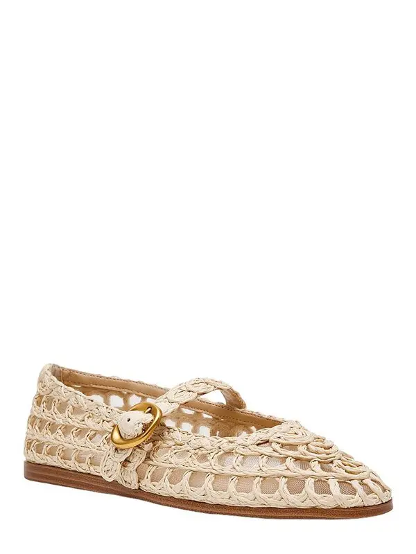 Steve Madden Melody Raffia Flats - Natural Raffia