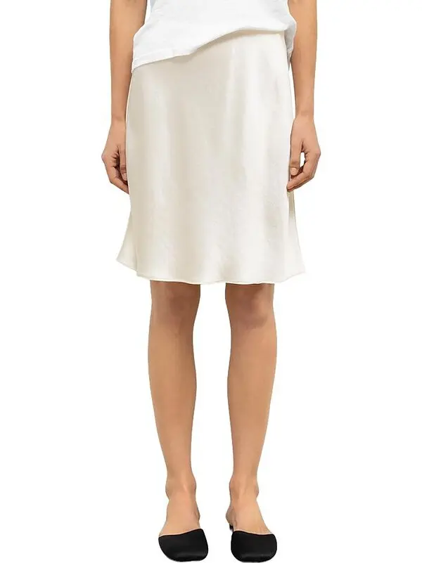 LESET Barb Slip Skirt - Creme