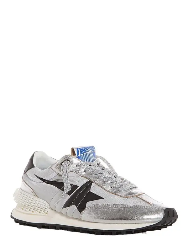 GOLDEN GOOSE Running Marathon Sneakers - Silver/black