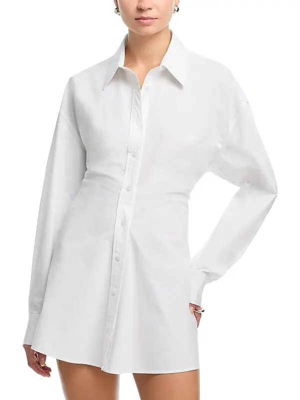Alexander Wang Long Sleeve Shirt Dress - White