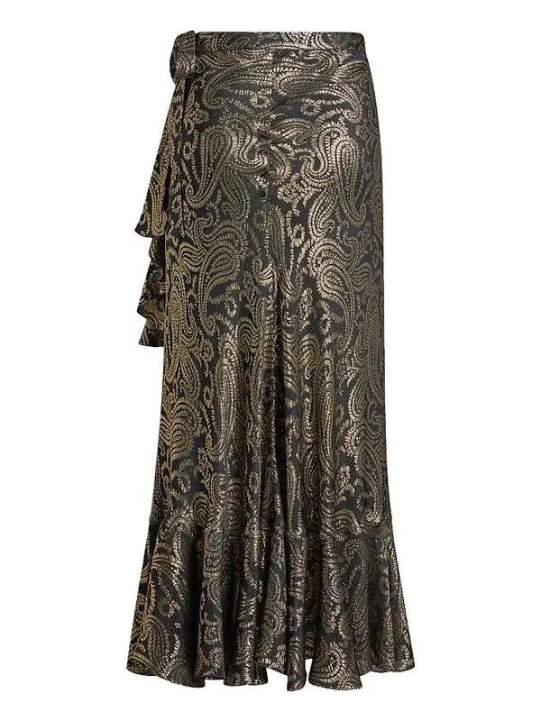 Etro Maxi Wrap Skirt - Gold