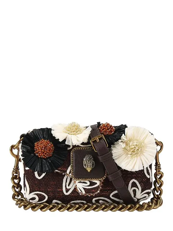 Kurt Geiger Pimlico Flower Mini Shoulder Bag - Open Brown