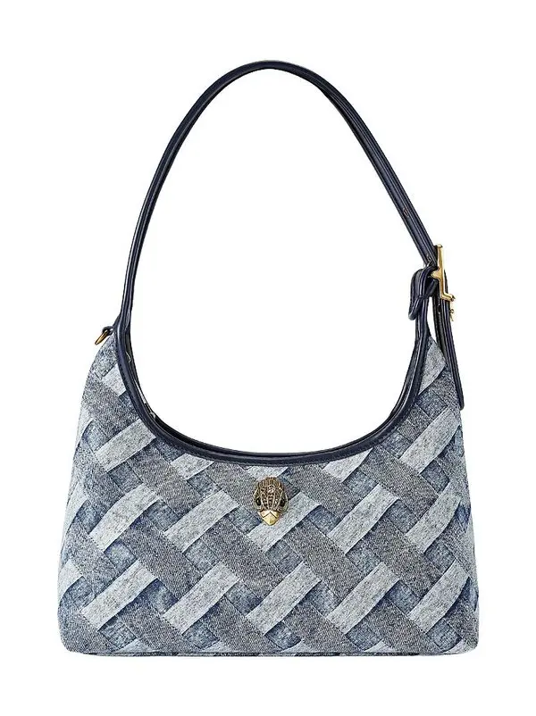 Kurt Geiger Woven Denim Shoulder Bag - Navy